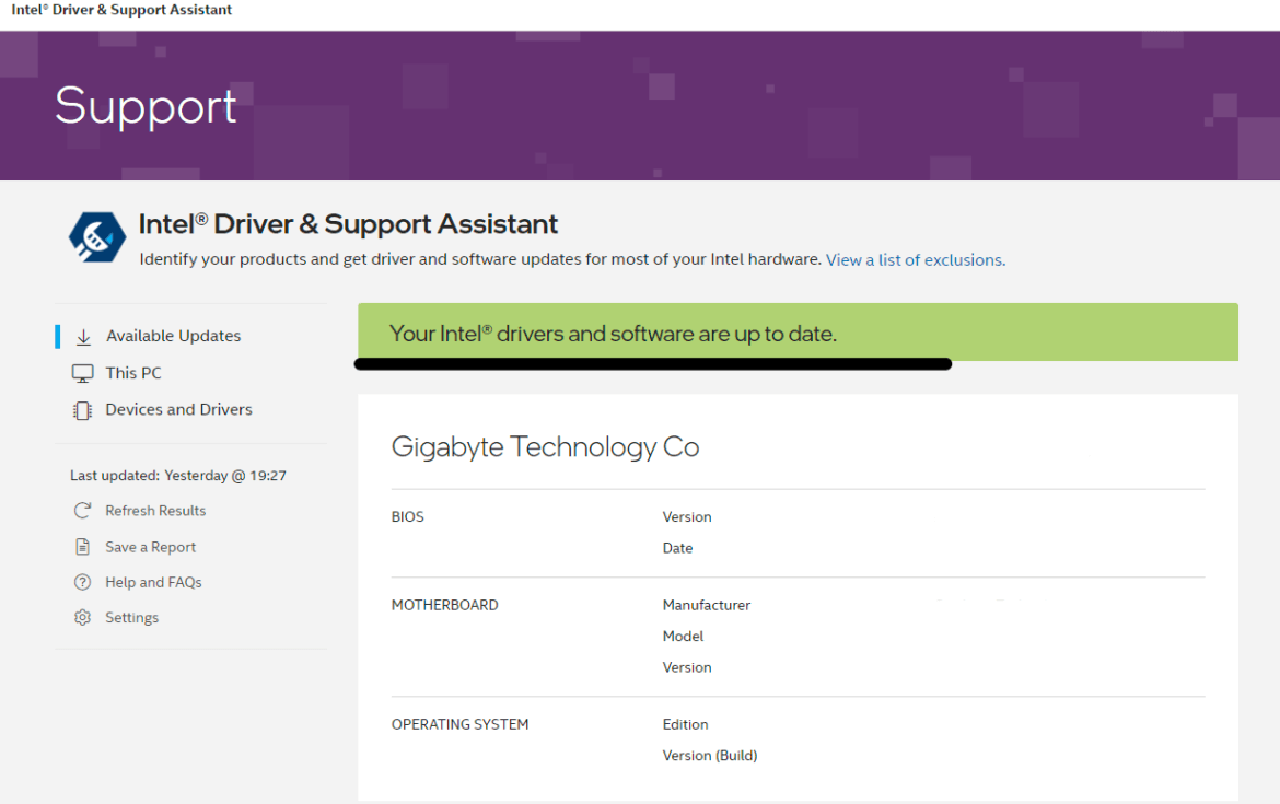 برنامج تعريفات انتل الرسمي Intel® Driver - os73